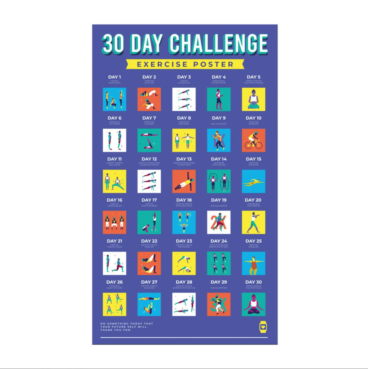 30 Day Challenge Exercise Scratch Poster – Shop.ActliveLife